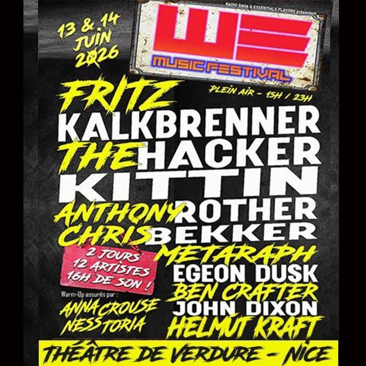 We Music Festival 2026, programmation à Nice